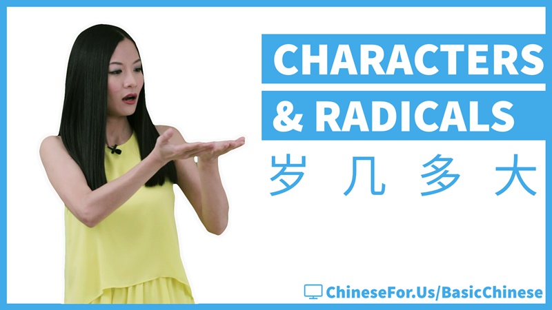 Write Chinese Characters Sui Duo Da Ji 岁几多大 - ChineseFor.Us